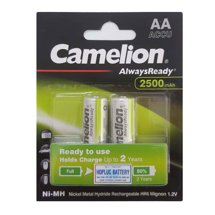 Pin sạc Camelion AA 2500mah chính hãng, Gía buôn cực tốt