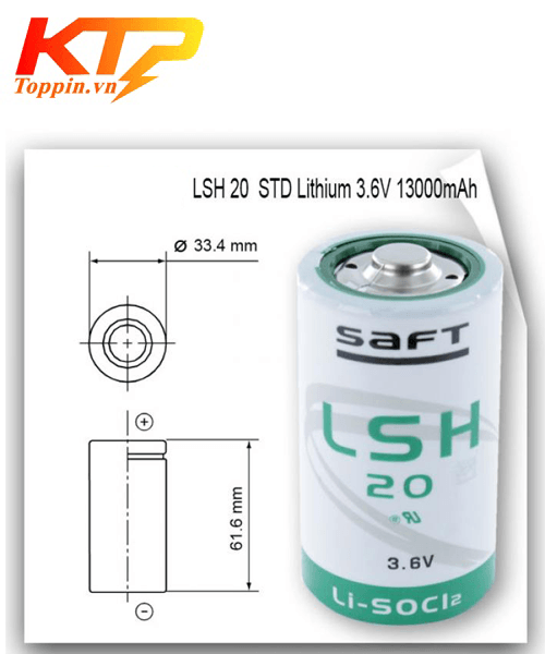 Pin Saft LSH20 3.6V - Pin nuôi nguồn Saft 3.6V - toppin.vn