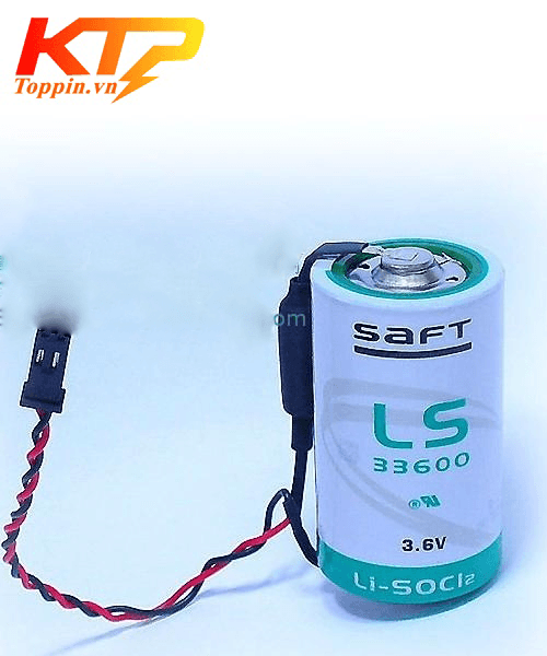 Pin Saft LS33600 có giắc cắm 3.6V - Pin nuôi nguồn Saft 3.6V